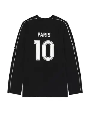 Balenciaga Oversized Soccer T Shirt In Black - Black & White
